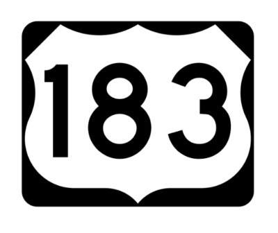 5" us route 183 highway sign road bumper sticker decal usa made | eBay