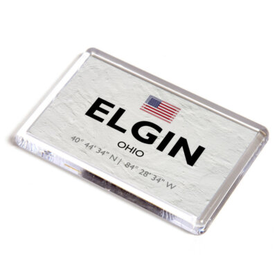 FRIDGE MAGNET - Elgin - Ohio - USA - Lat/Long | eBay UK