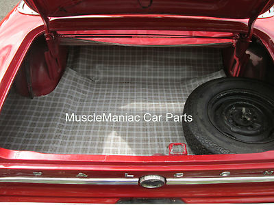 1963 Falcon Convertible RUBBER TRUNK MAT Grey Plaid 63 | eBay