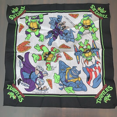 Vintage Teenage Mutant Ninja Turtles 1990 Bandanna Scarf Villains Dead ...