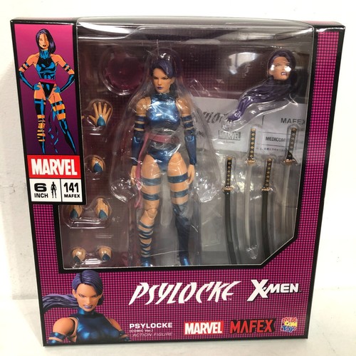 NEW AUTHENTIC MEDICOM TOY MAFEX No.141 PSYLOCKE COMIC Ver Figure X-MEN ...