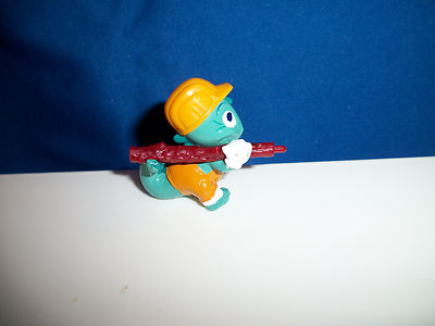 DINO CONSTRUCTION Worker with WOODEN LOG Cartoon DINOSAUR Figure Kinder ...