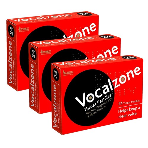 Vocalzone Throat Pastilles 24 Pastilles Helps Keep Clear Voice, Select ...