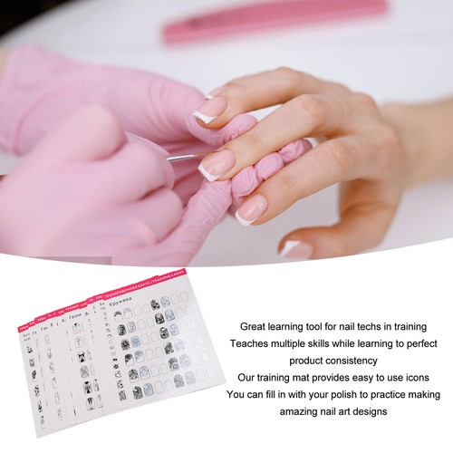 Nail Training Mat Stereograph Washable Reusable Multi Nail Shapes 12 ...
