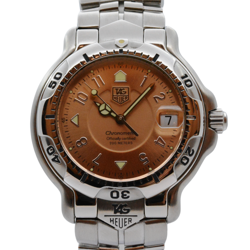 Vintage Men's Tag Heuer 39mm 6000 Series Automatic Copper Dial Watch ...