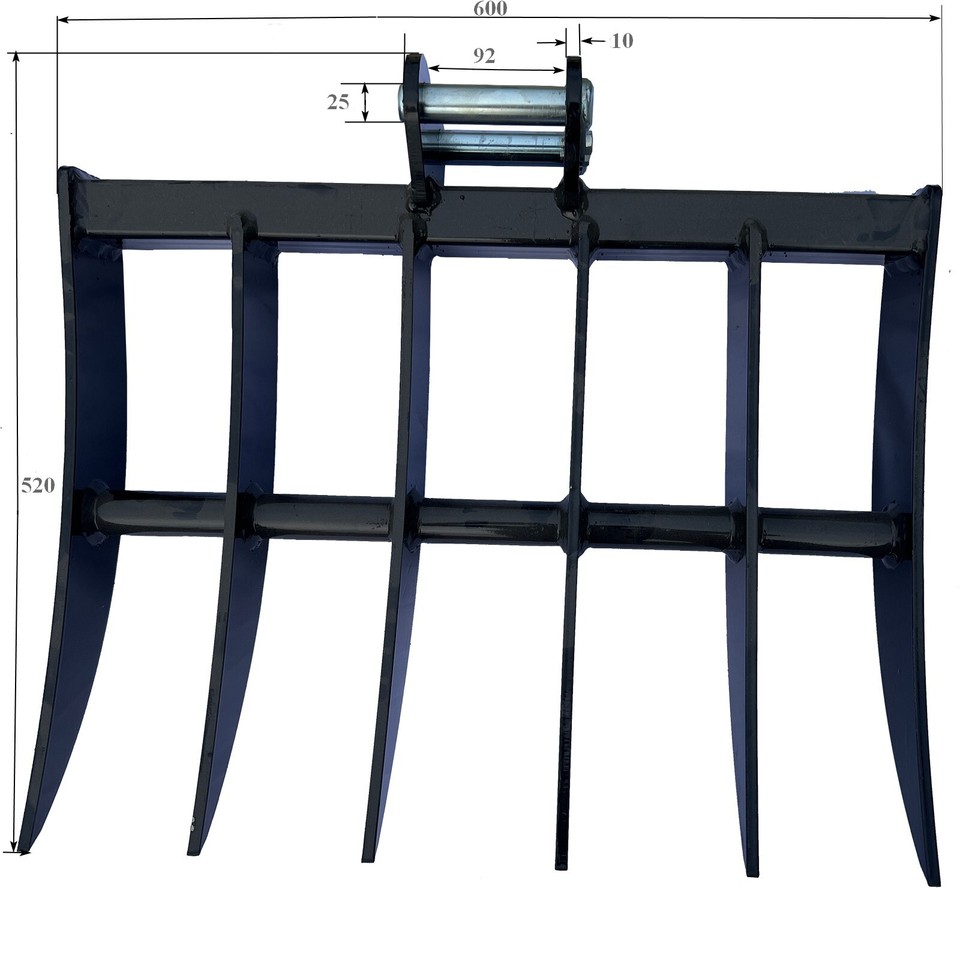 Mini Excavator Rake Atttachment Used to Loosen and Remove Surface Soil ...