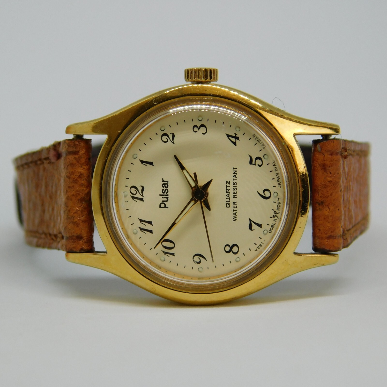 Pulsar V231-0010 Genuine Leather Quartz Analog Women's Watch New Battery | eBay