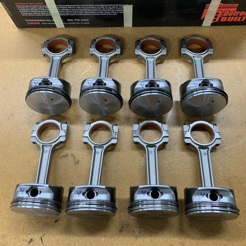 8 GM 6.2 Rods & New Pistons LS3 L99 Gen 4 NEW Discontinued parts OEM GM ...