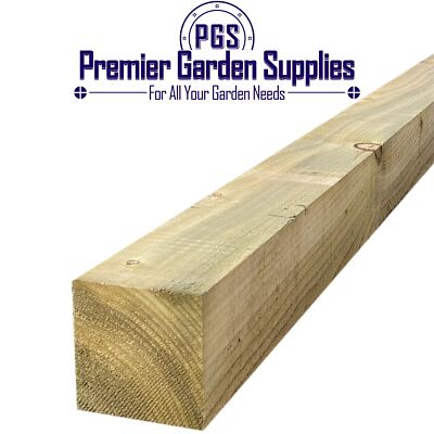3m (3000mm/10ft) | 75mm x 75mm (3"x3") Sawn Pressure Treated Gate/Fence ...