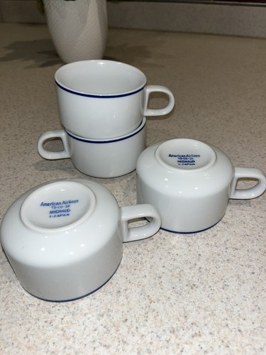 Vintage American Airlines Coffee Tea Cups Michaud CRI Japan # 73-CU-38 ...