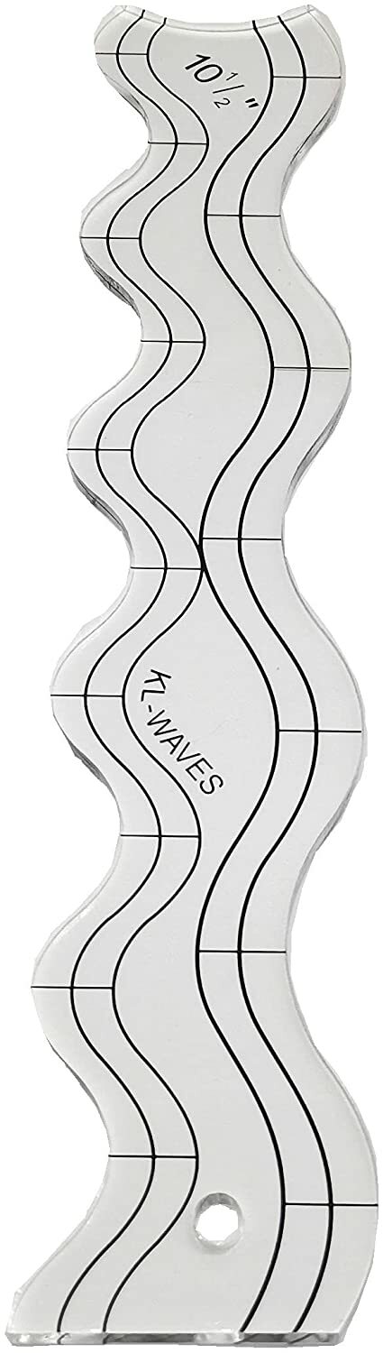 Wave Edge Waves Ruler Clear Quilting Ruler Templates for Sewing | eBay