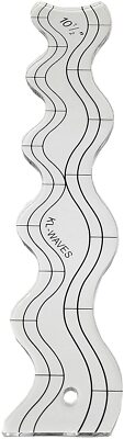 Wave Edge Waves Ruler Clear Quilting Ruler Templates for Sewing | eBay