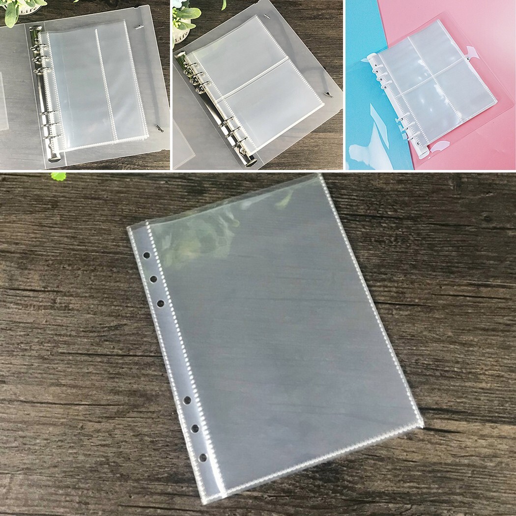 10pcs A5 Binder Sleeves 1P/2P/4P Photo Album Binder Refill Inner Cards ...