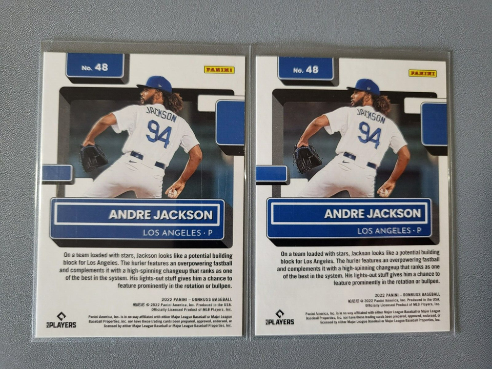 Andre Jackson - Two card rookie lot - Los Angeles Dodgers | eBay