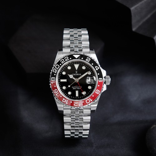 CRONOS Men's GMT Watch Luxury Automatic Watch Luminous 20Bar- | eBay