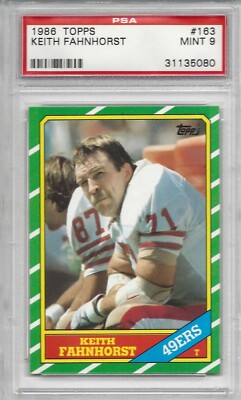 1986 Topps #163 Keith FAHNHORST - PSA 9+++ 49ers | eBay