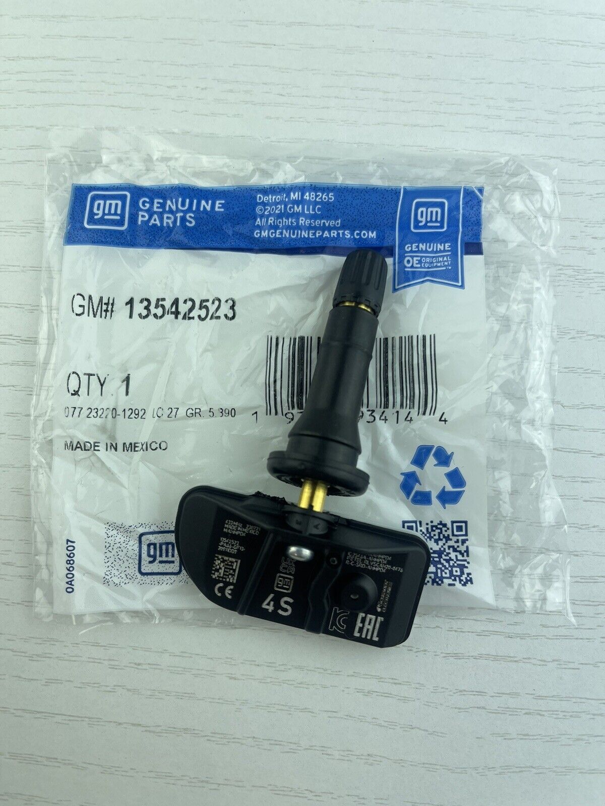 Genuine GM Tire Pressure Indicator Sensor 13542523 | 1 Year ...