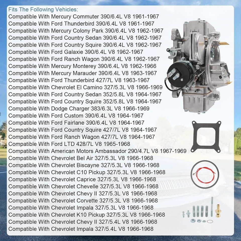4 Barrel Carburetor Street Warrior for 0-80457S Holley 4160 Performance ...