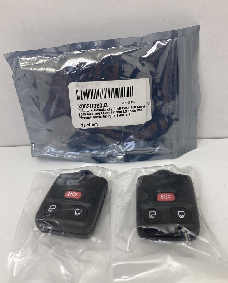 Replacement Car 3 Buttons Shell Pad Alarm Remote Key Fob Case For Ford ...