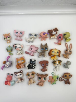 littlest pet shop lps huge lot of pets great dane #126 cocker #298 cat ...