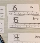 Numbers 1-20 Directional lines -laminated dry erase cards. Preschool ...