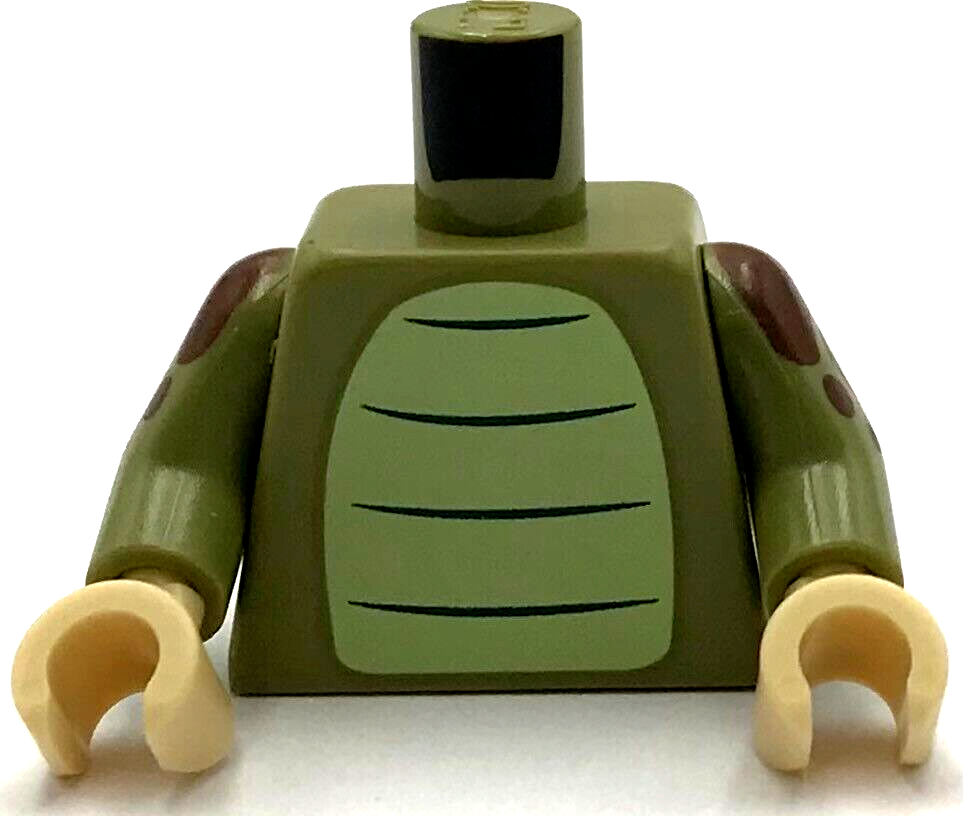 Lego New Olive Green Minifigure Torso Yellowish Green Stomach ...