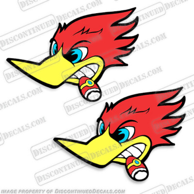Fits Woody Woodpecker with a Cigar Decals - Set of 2 | eBay