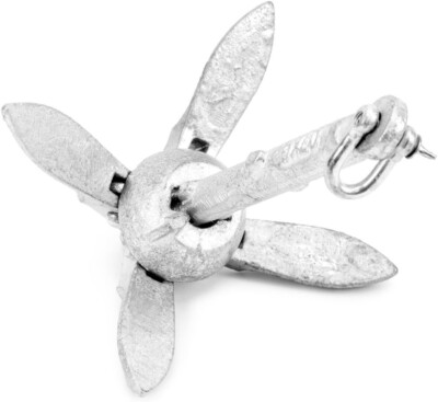 Steel Folding Grapnel Anchor Small Boats Rafts Kayaks Shoreline ...