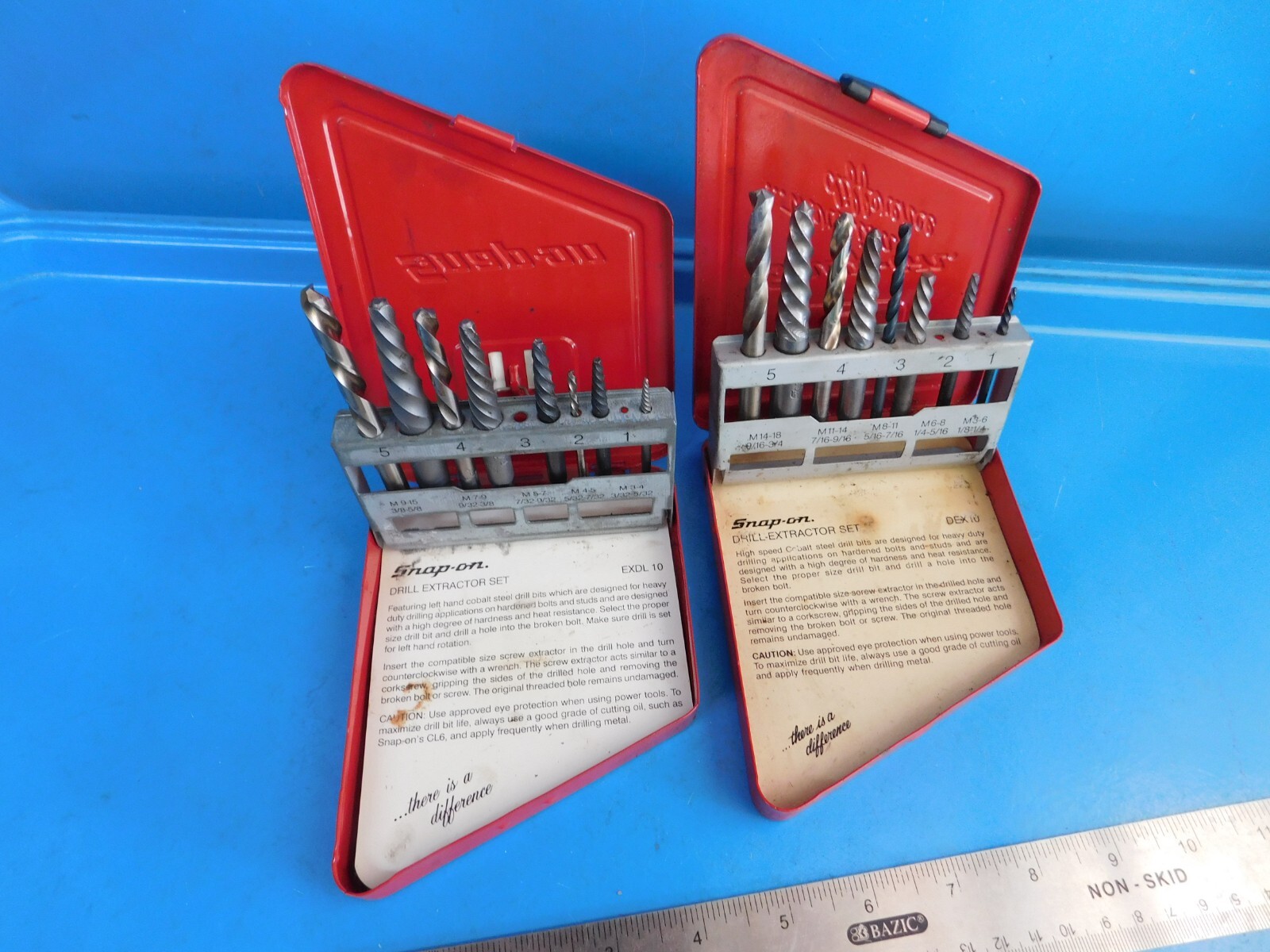 USED,SNAP ON DRILL EXTRACTOR SETS PART #'S EXDL10(LEFT HAND) & DEX10 ...
