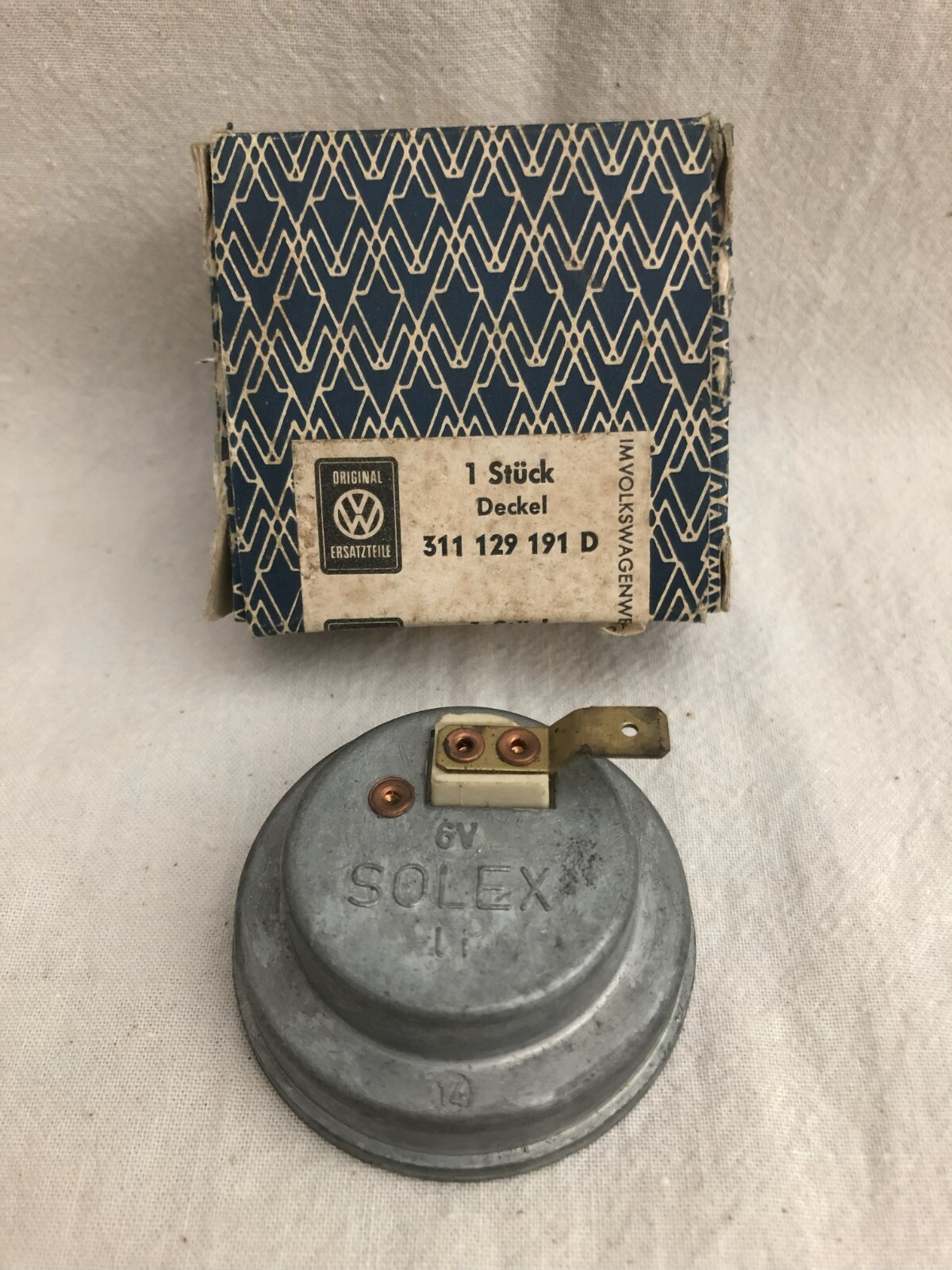 Vintage Volkswagen Type 3 SOLEX 6V Carburetor Choke Left 311 129 191 D ...