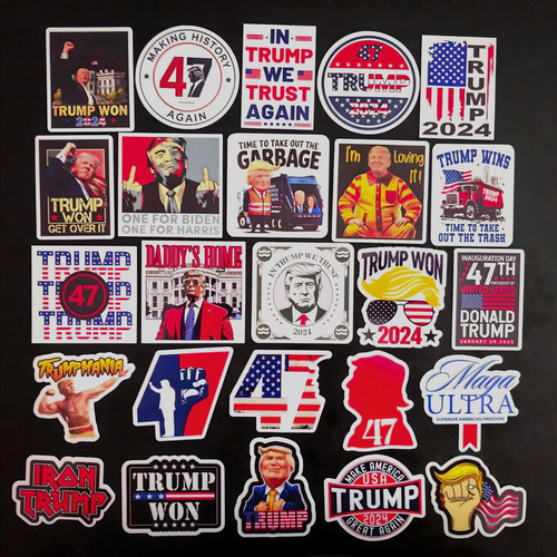 Donald Trump Stickers 2024 45 47 President Maga USA Harris Biden Vinyl ...