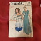 Vintage 70's Butterick Pattern 4749 Maxi Dress Empire Waist Smock Top ...