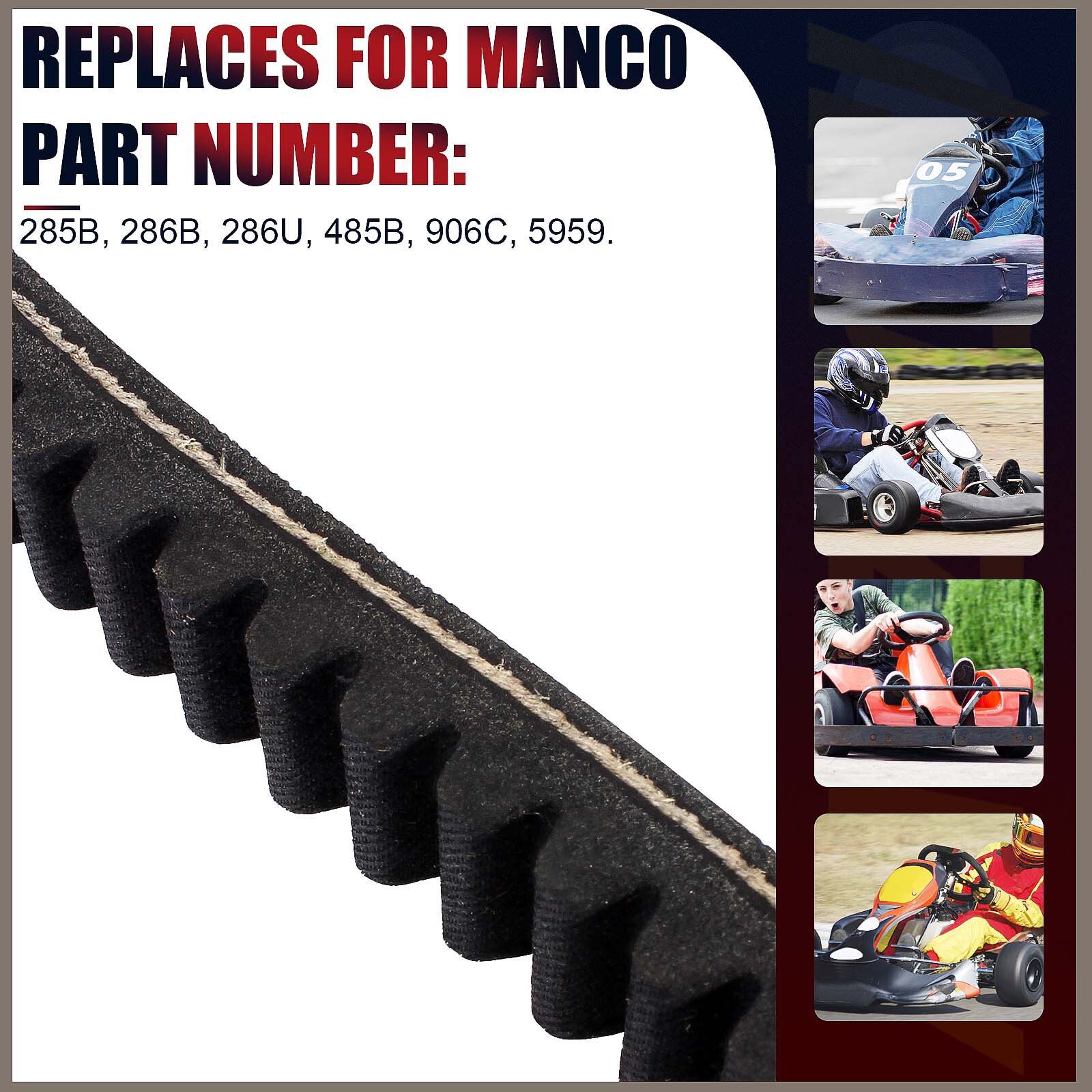 Drive Belt Manco 5959 Comet 203589 Go Kart TAV30 TAV2 Kartco 5HP - 7HP ...