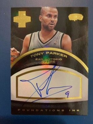 2013-14 Panini Innovation #1 Tony Parker Foundations Ink On Card ...