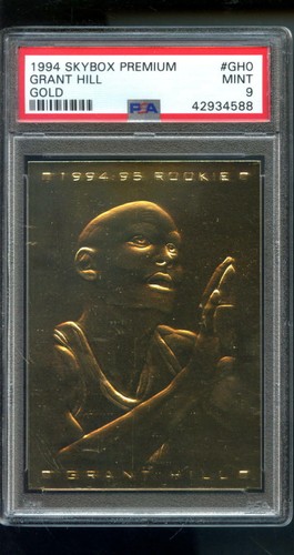 1994-95 Skybox Premium GOLD Grant Hill ROOKIE RC NBA MINT PSA 9 Graded ...
