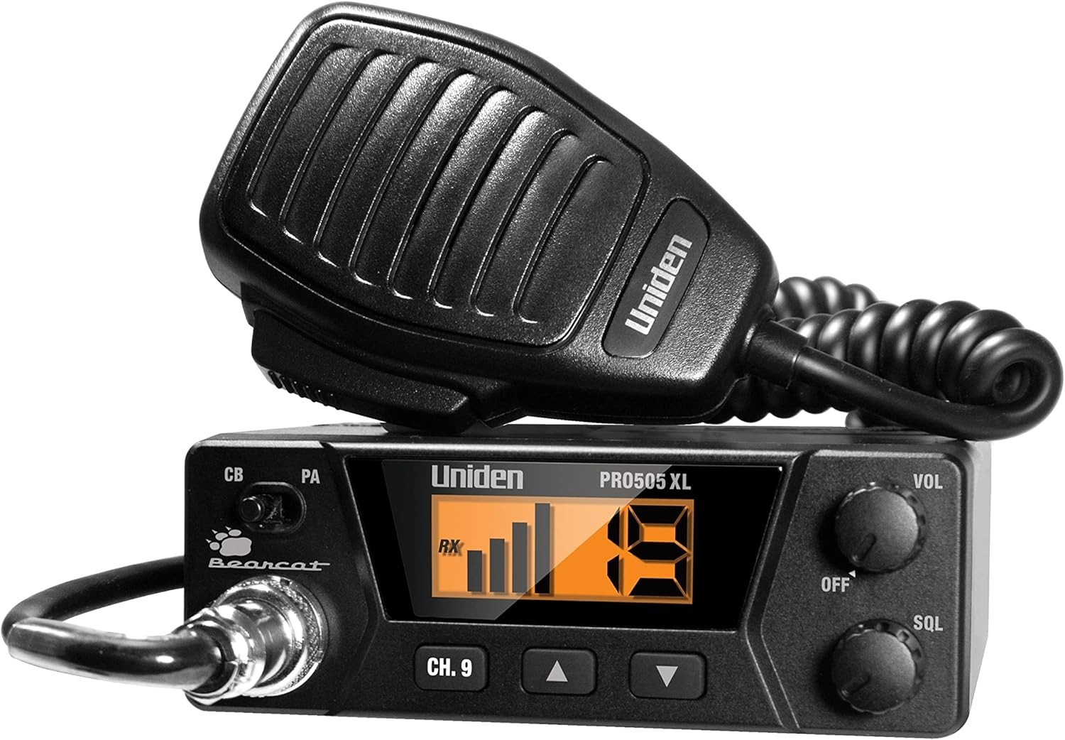 Uniden PRO505XL Pro Series Bearcat 40-Channel Compact CB Radio ...