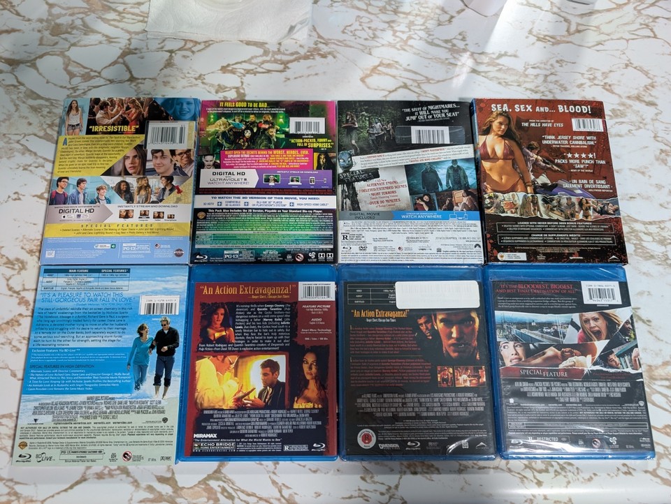 LOT OF 15 BLU-RAY & DVD DISCS HORROR DRAMA COMEDY MANY NEW/SEALED ...