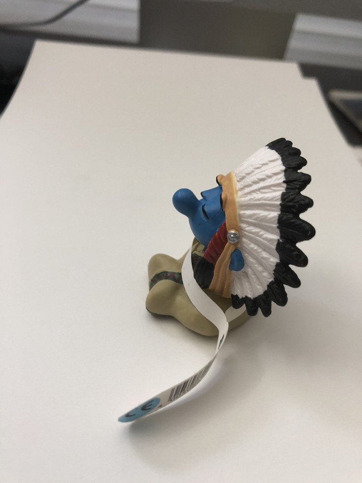Native American Smurf Chief 2006 Limited Edition With Schleich Tag | eBay
