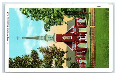 Claremont, NH Postcard- SAINT MARYS CHURCH Cross | eBay