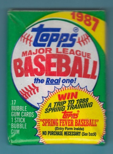 1987 Topps Baseball 17 card Unopened Pack - 2 packs | eBay