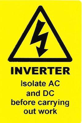 Solar PV Inverter Labels/Stickers (76 x 51mm) non rip -Electrical ...
