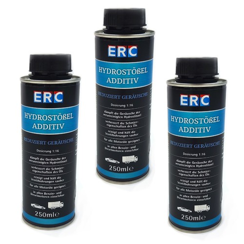 3x ERC Hydraulic Valve Lifters Additive 250ml Oil Cleanser Petrol ...