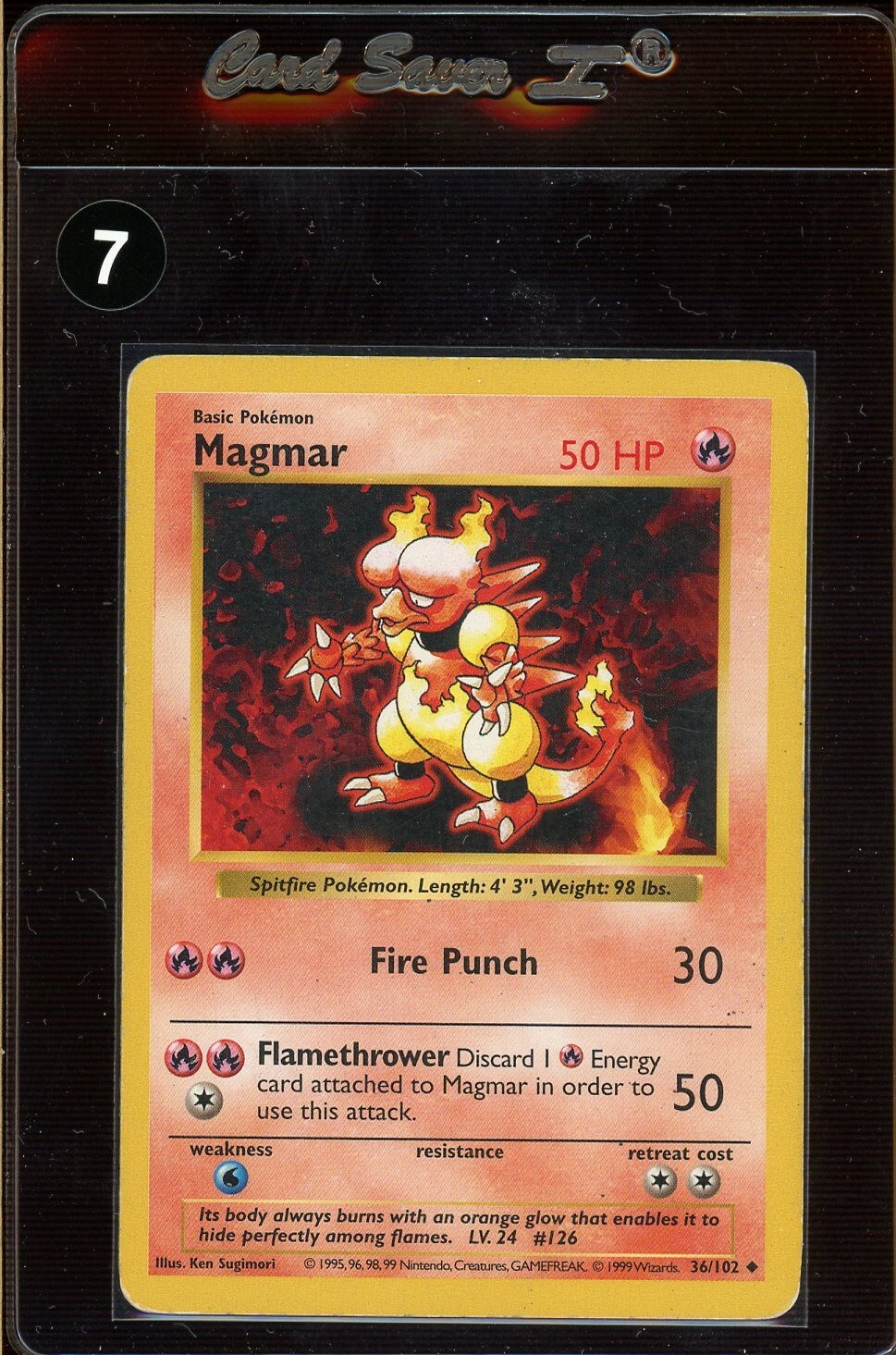 Magmar 36/102 Shadowless Base Set Vintage 1999 WOTC Pokemon Card LP | eBay