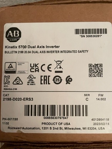 2023 New Sealed Allen Bradley 2198-D020-ERS3 Kinetix 5700 Ser C Dual ...