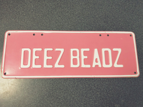 Deezbeadz Souvenir Number Plate beading sign plaque for craft seller ...
