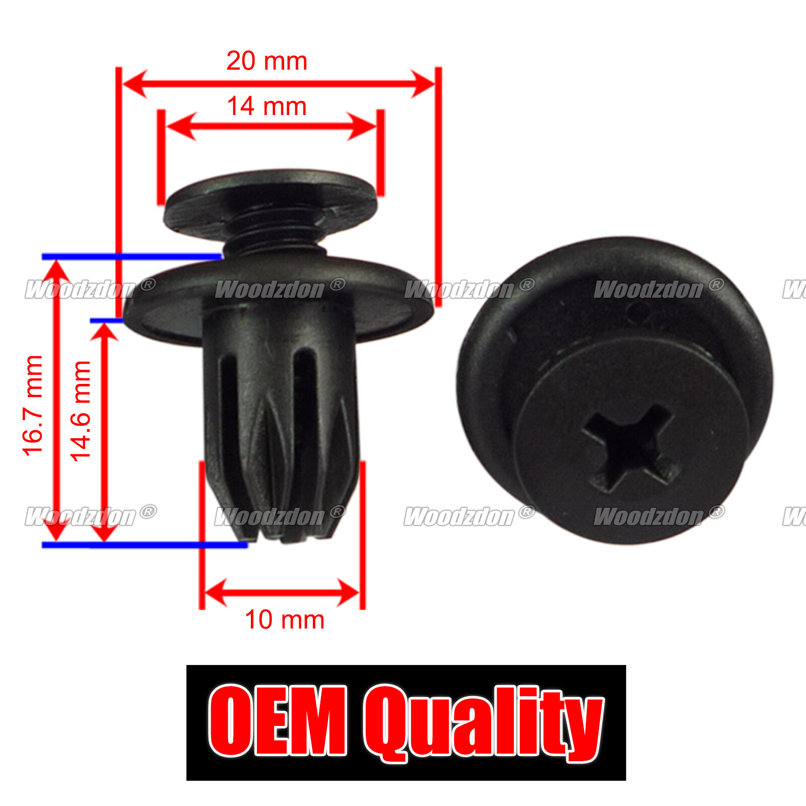 For Mini Cooper Fender Liner Rivets / Clips (Expanding, Plastic) Set of ...