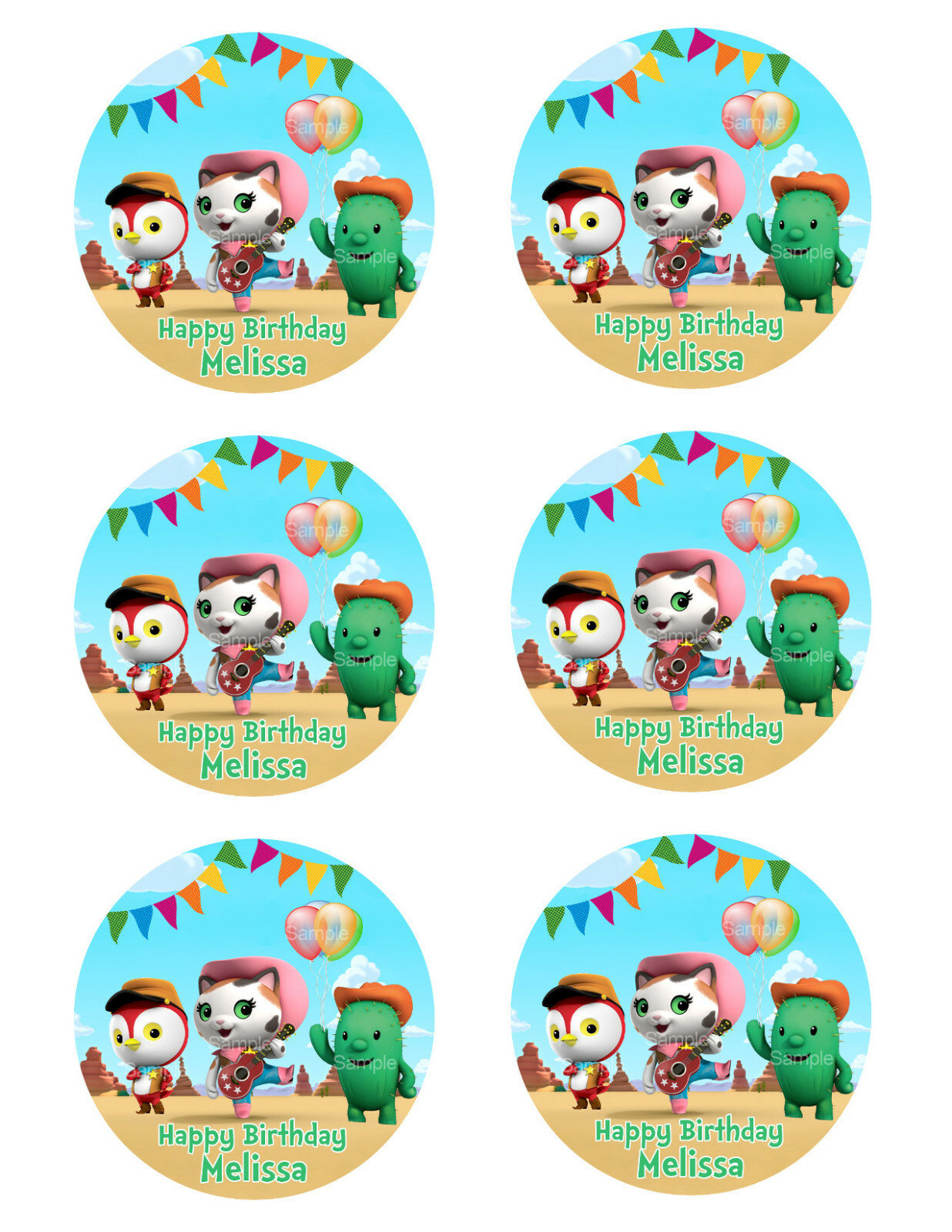 SHERIFF CALLIE Party Edible cake topper image decoration | eBay