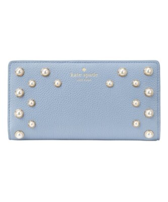 Kate Spade New York Stacy Serrano Place Pearl Wallet (Cloud Cover Blue ...