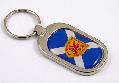 Scotland Flag Key Chain metal chrome plated keychain key fob keyfob ...