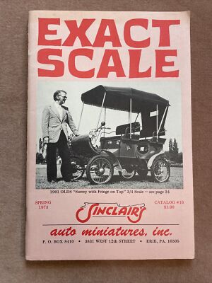 Exact Scale Quarterly 1973 Sinclair's Auto Miniatures Catalog Vintage ...
